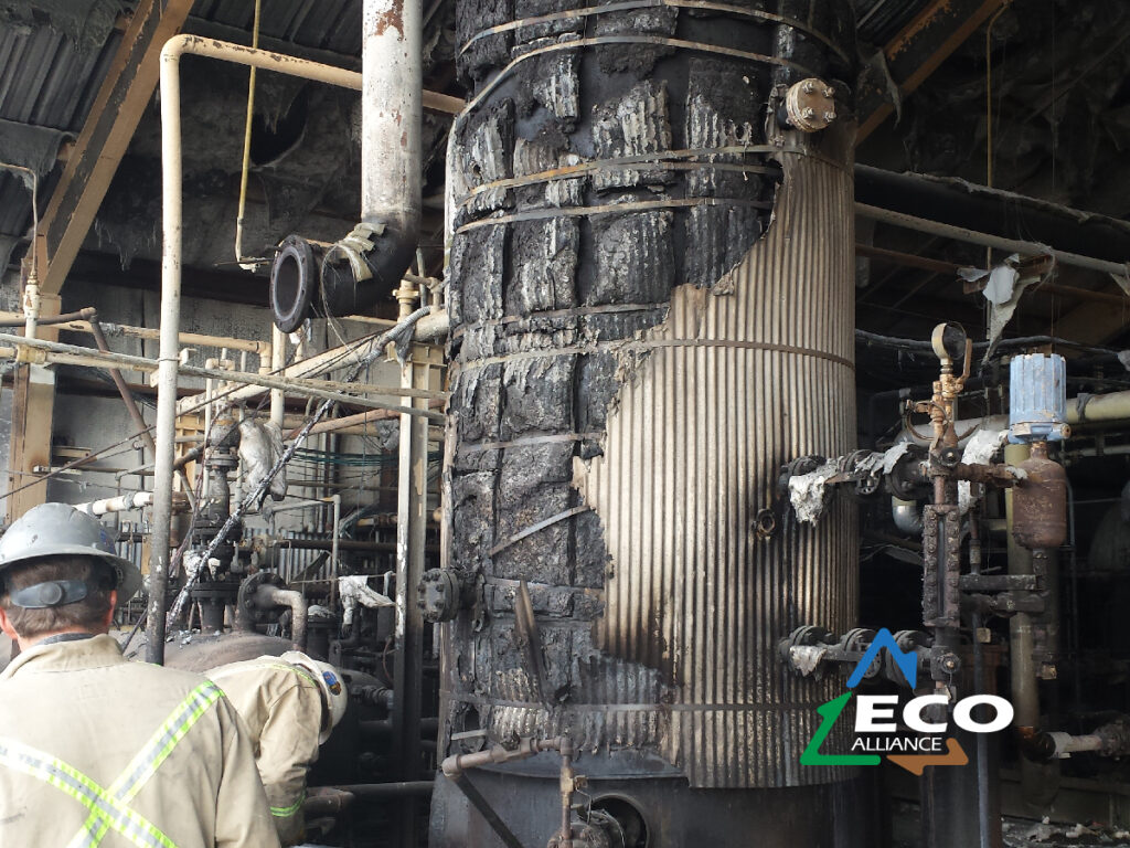 Burnt Compressor Building – Eco Alliance Contractors