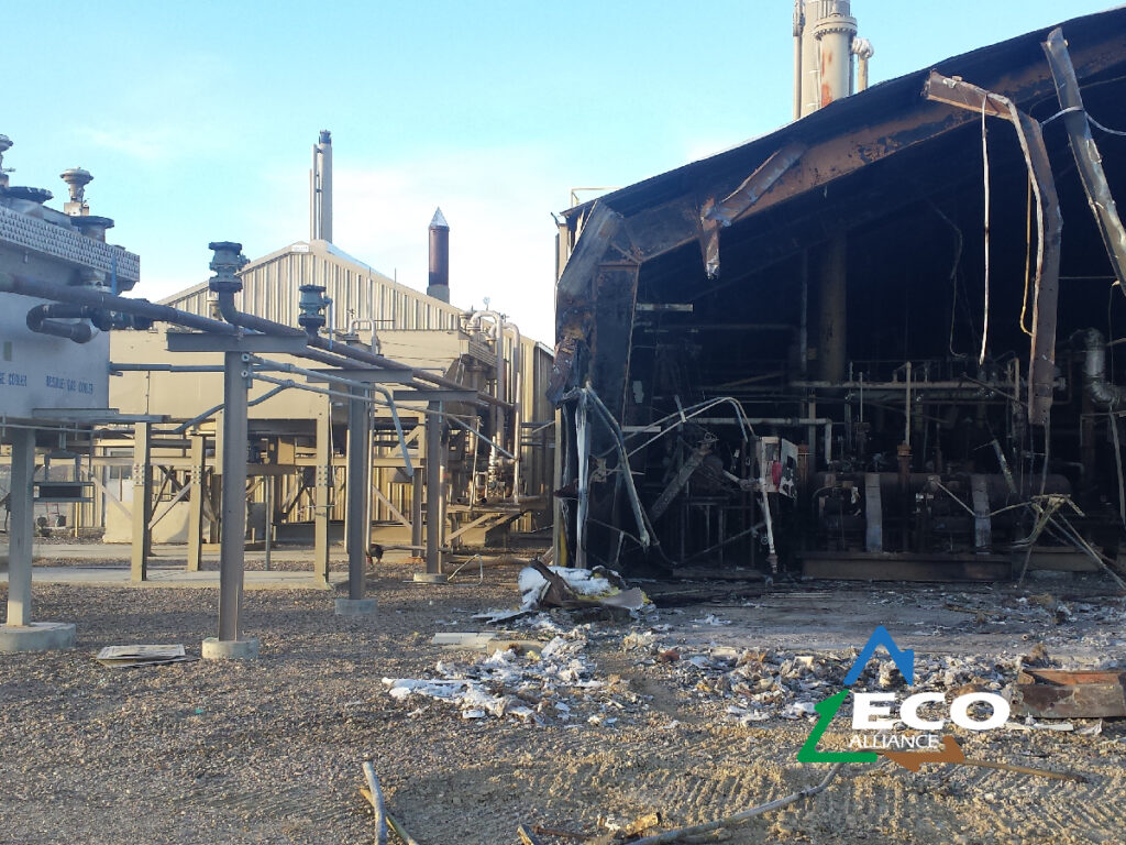Burnt Compressor Building – Eco Alliance Contractors